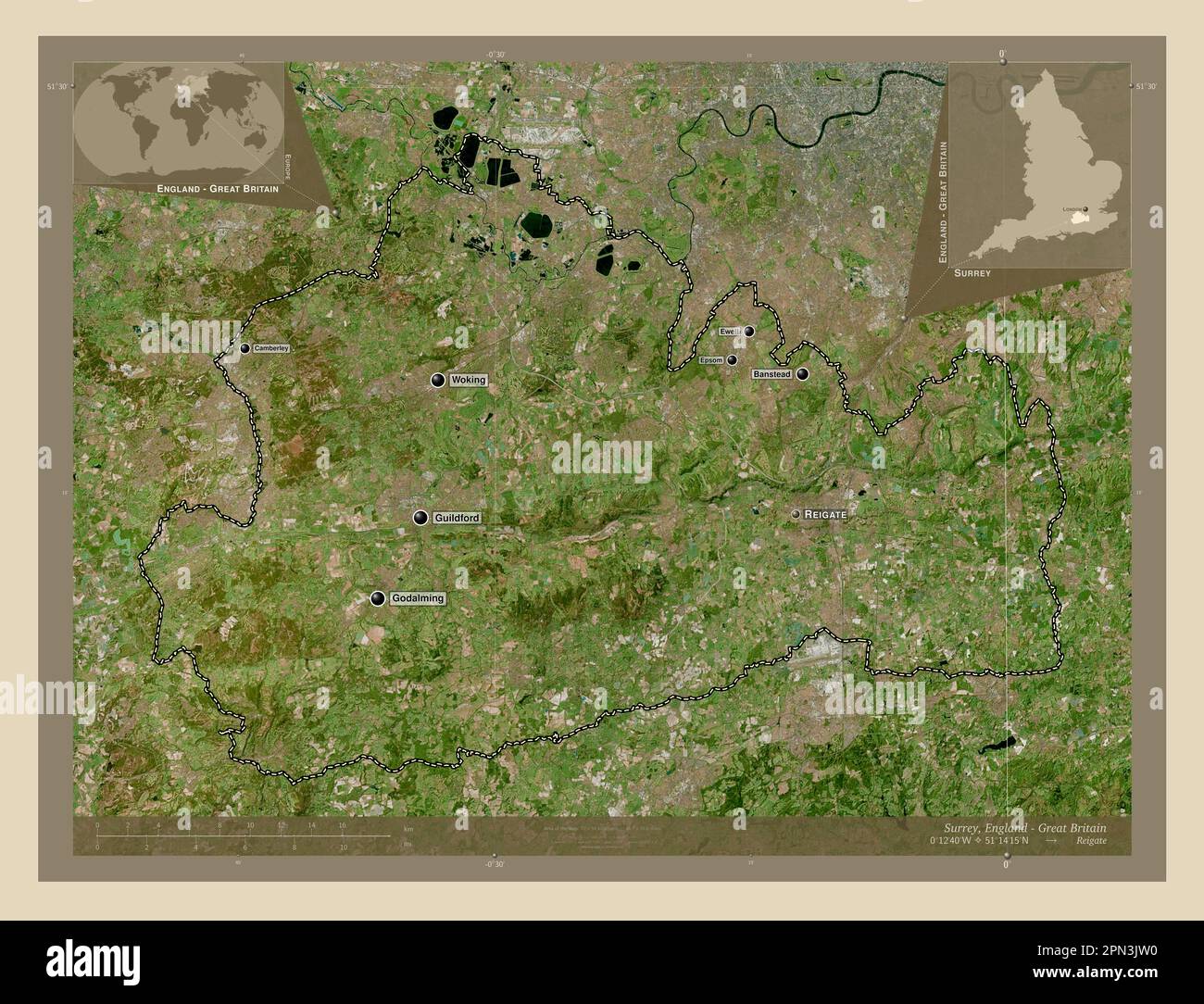 Surrey, administrative county of England - Great Britain. High ...