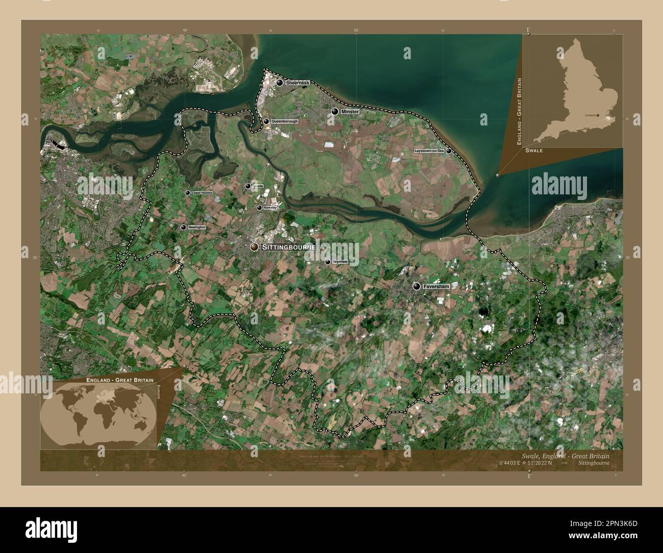 Swale, non metropolitan district of England - Great Britain. Low ...