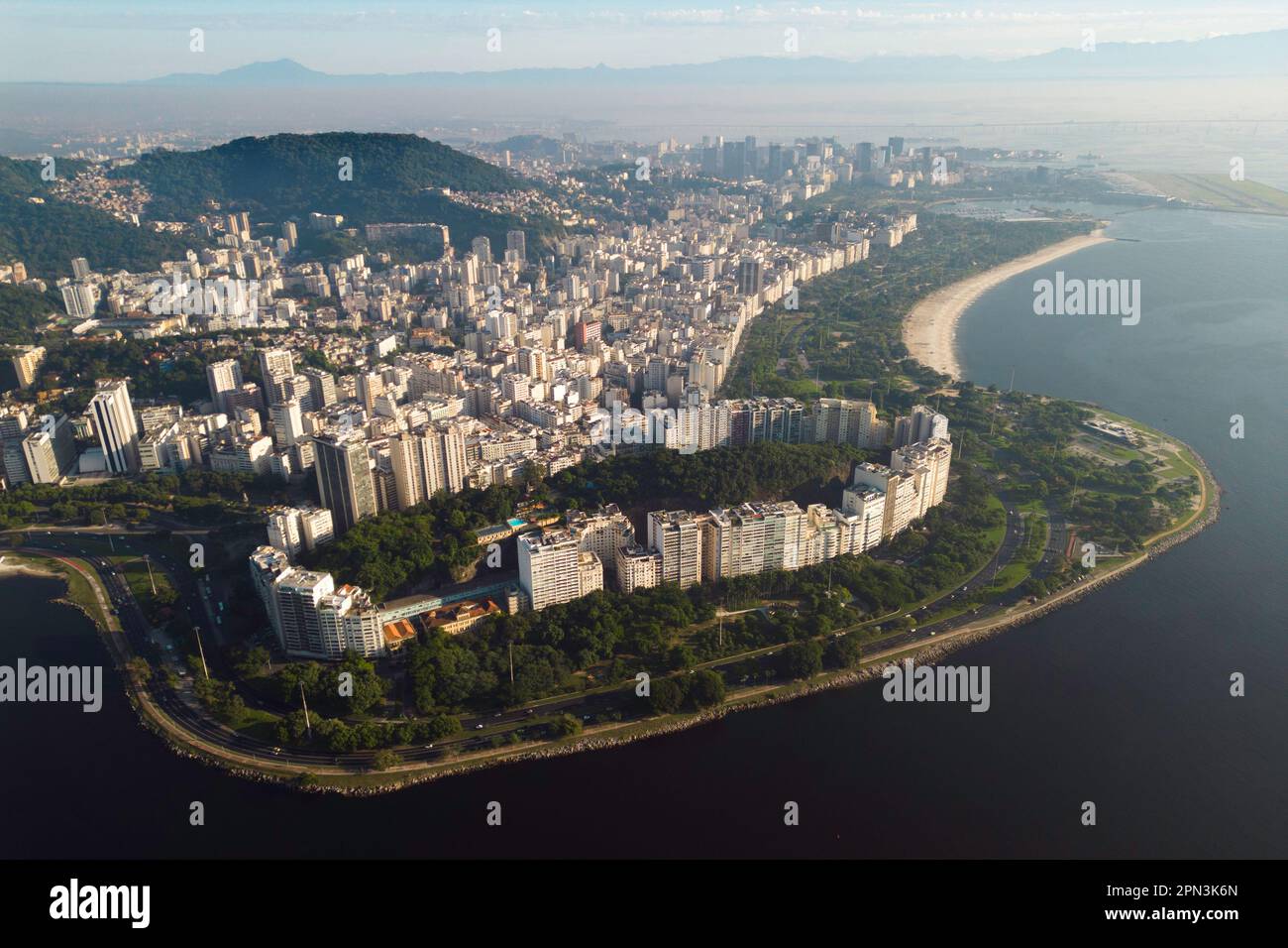 Aerial View of Flamengo Park and Buildings in Rio de Janeiro Stock ...