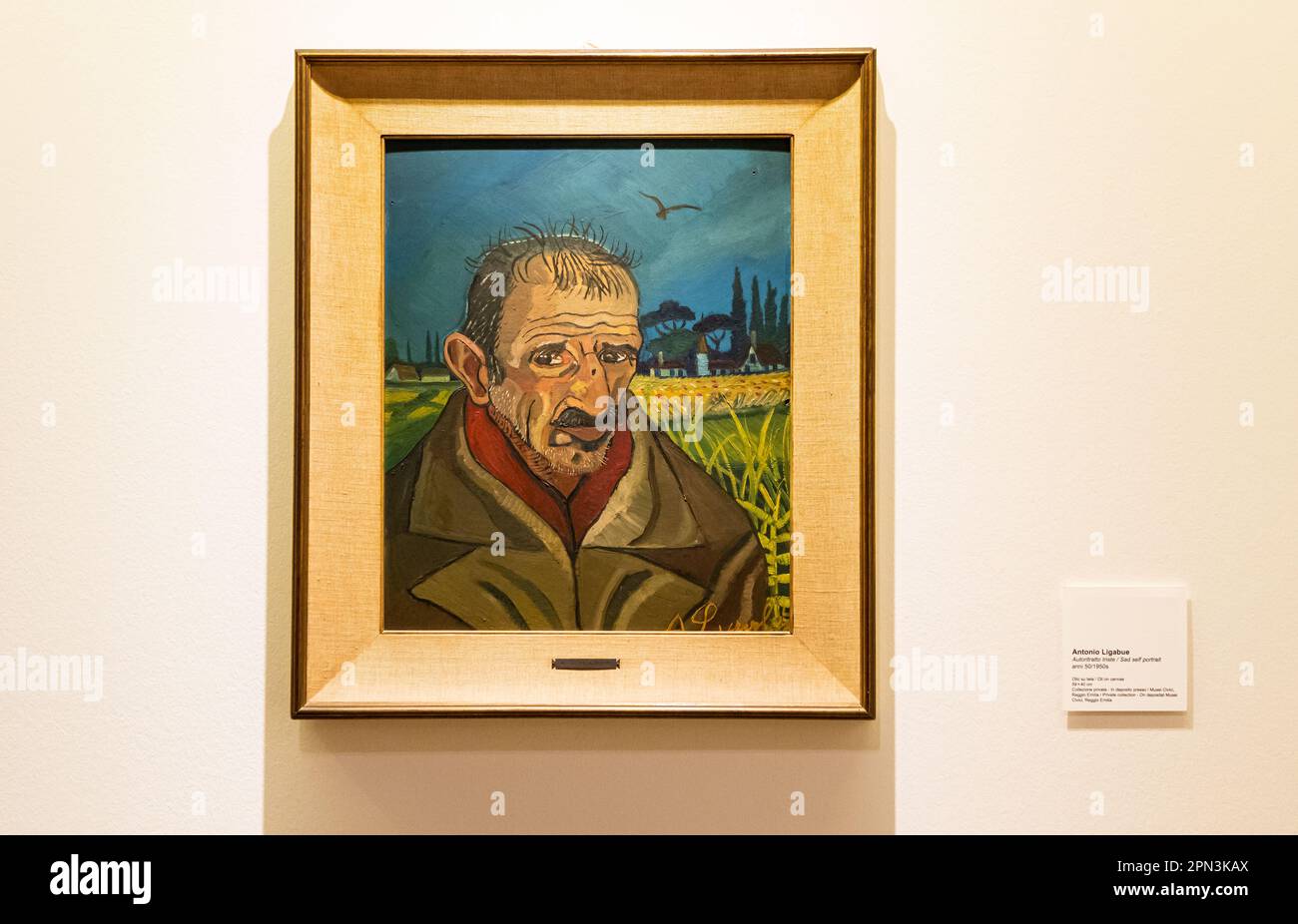 Antonio Ligabue painting (1899-1965) - " Sad self portrait ...