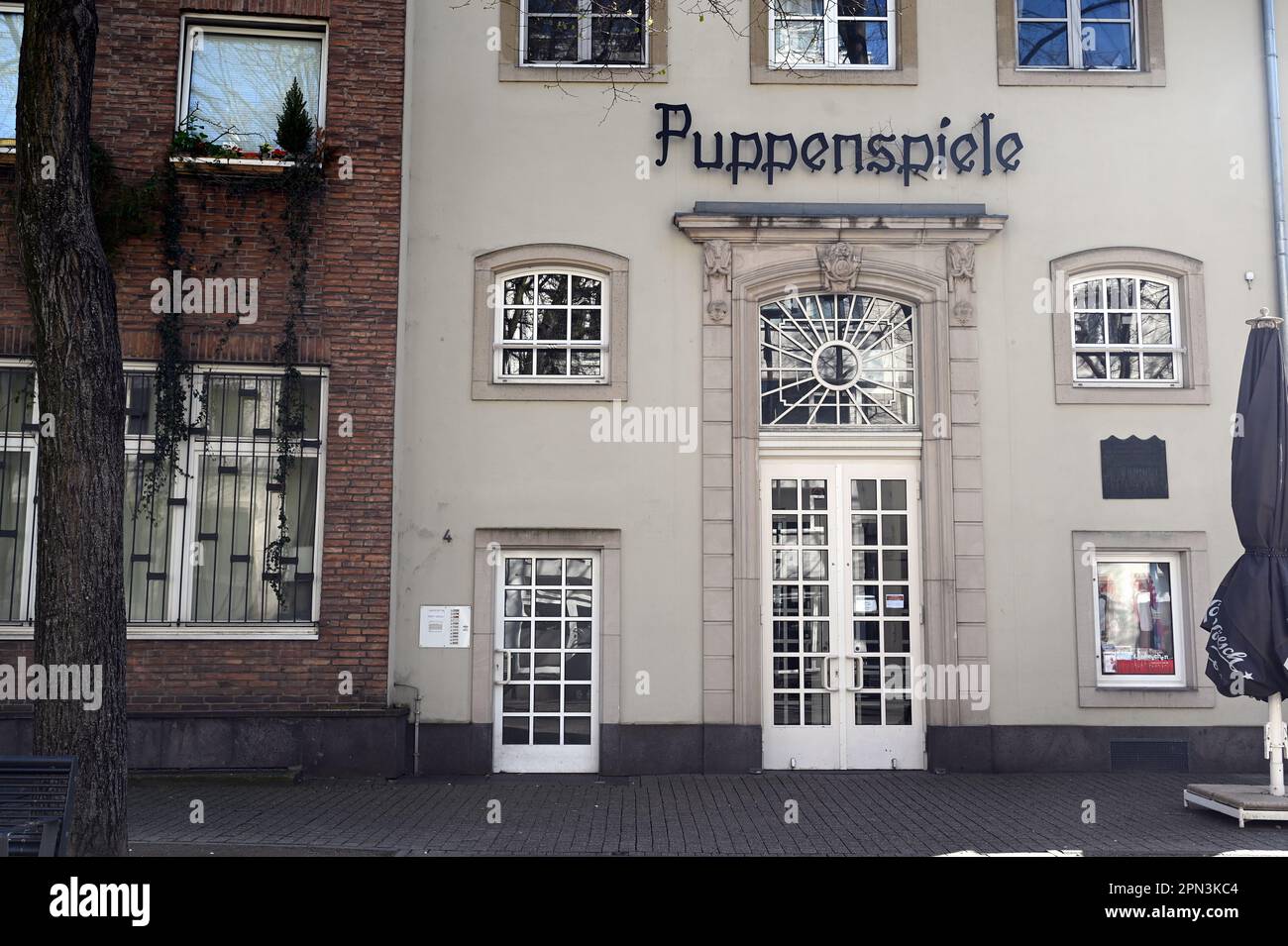 Cologne, Germany. 09th Apr, 2023. Entrance to the Hänneschen Theater ...