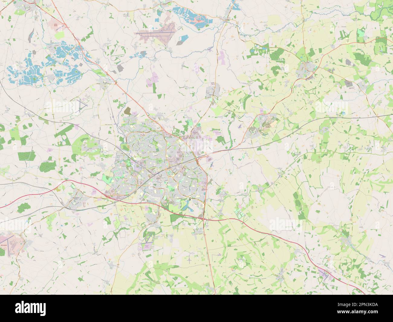Swindon, unitary authority of England - Great Britain. Open Street Map ...