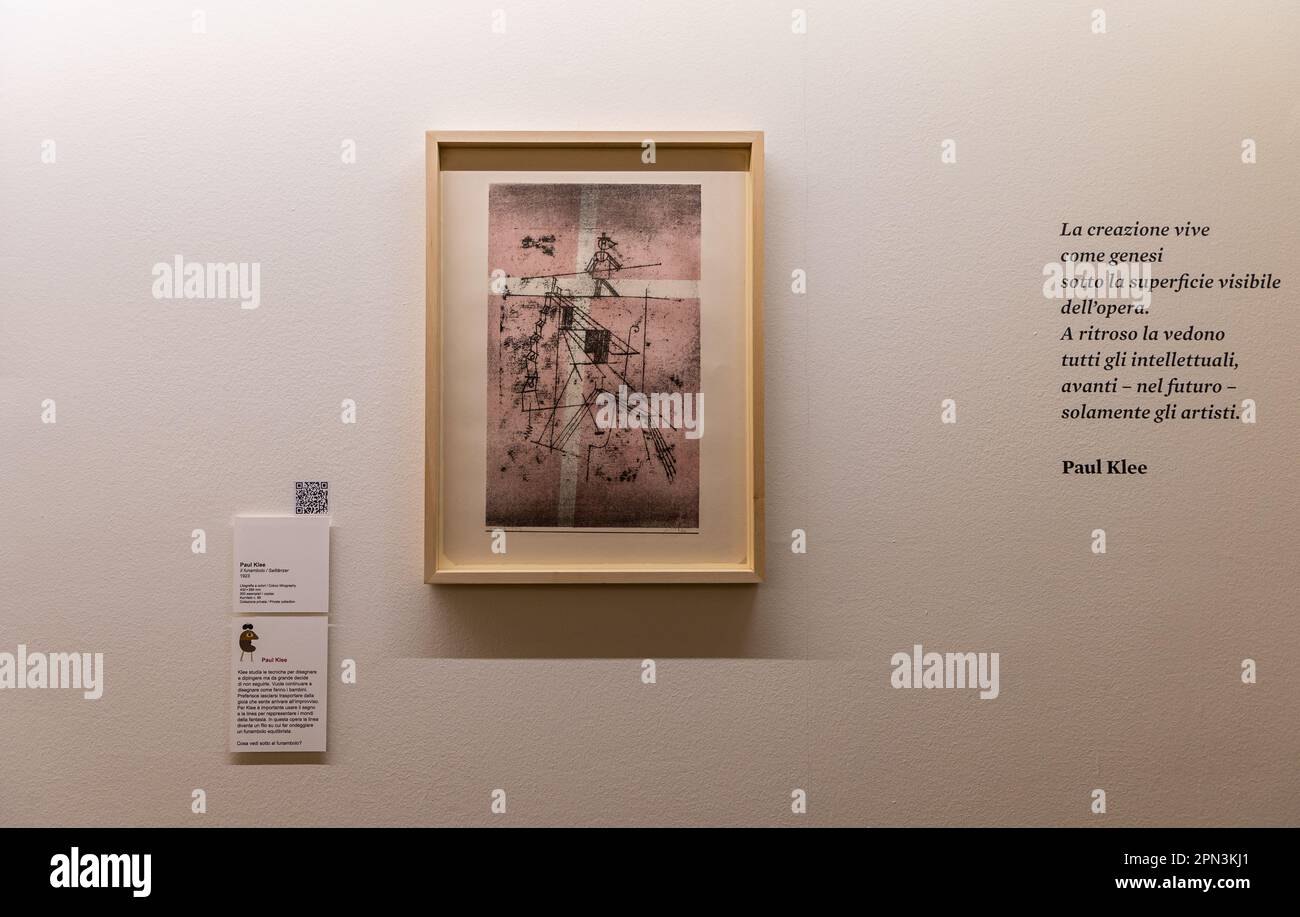 Paul Klee artist (1879-1940) - colour lithography " Il funambolo" 1923 ...