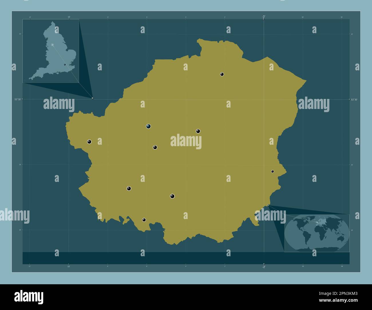 Tameside, metropolitan district of England - Great Britain. Solid color ...