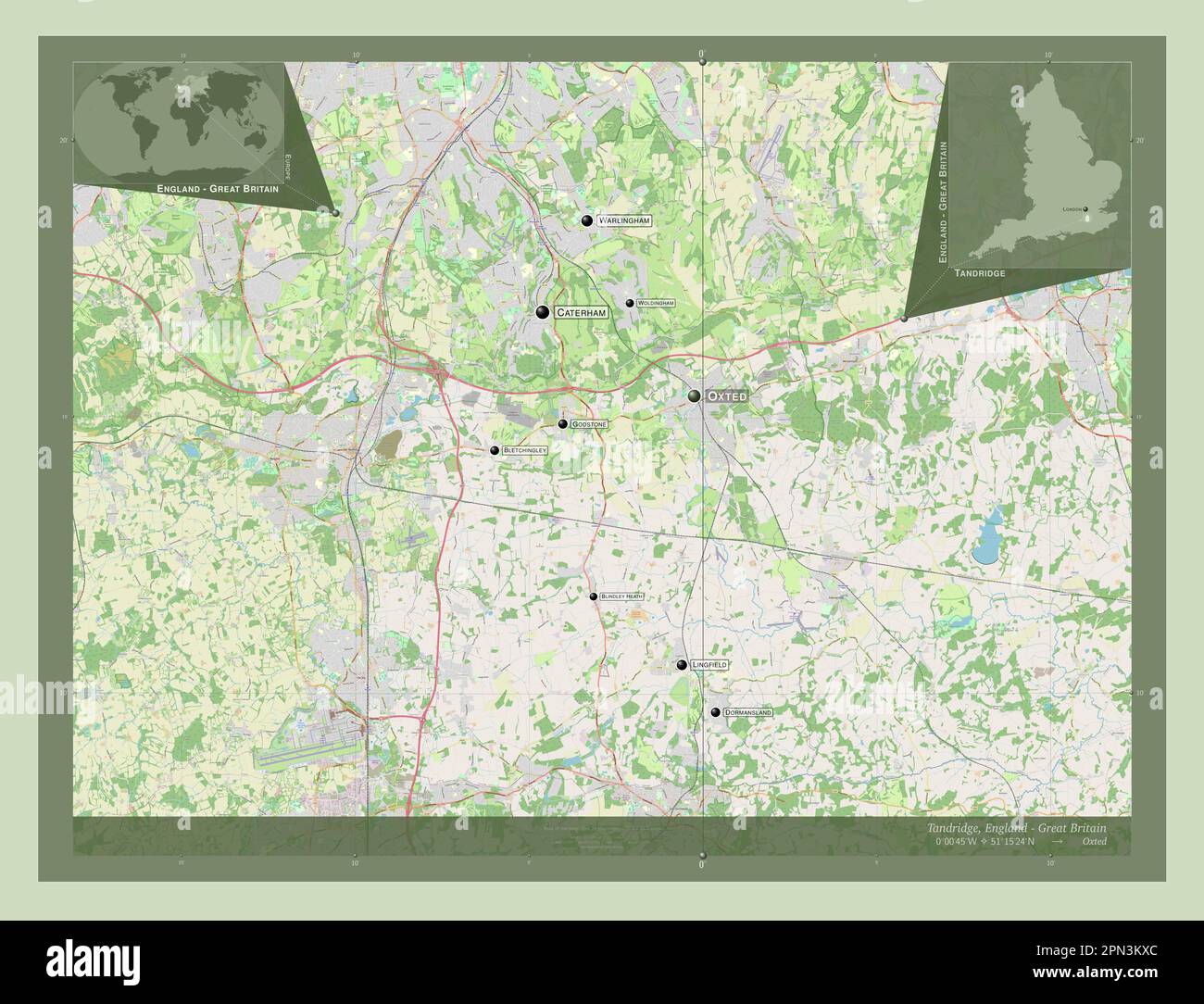 Tandridge, non metropolitan district of England - Great Britain. Open ...