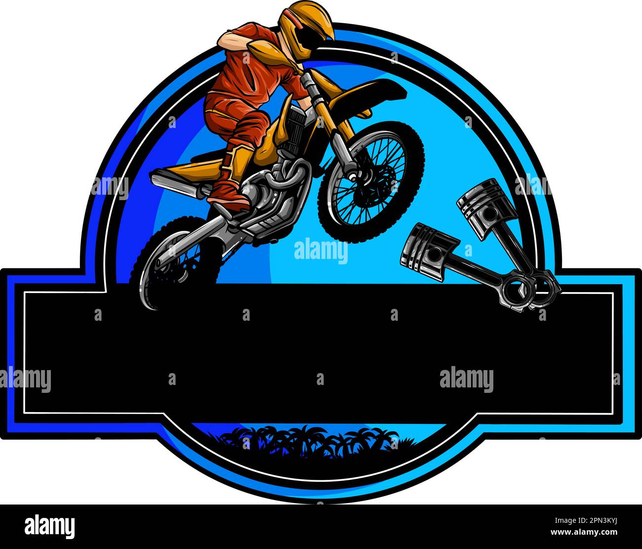 vector illustration of moto cross logo designs on white background ...