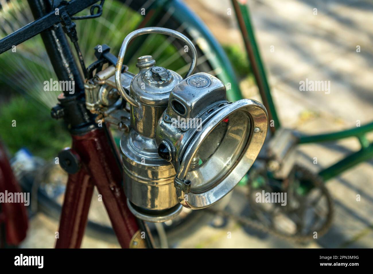 Panther Birmingham bicycle lamp. Kirkby Stephen Easter Rally 2023 Stock ...