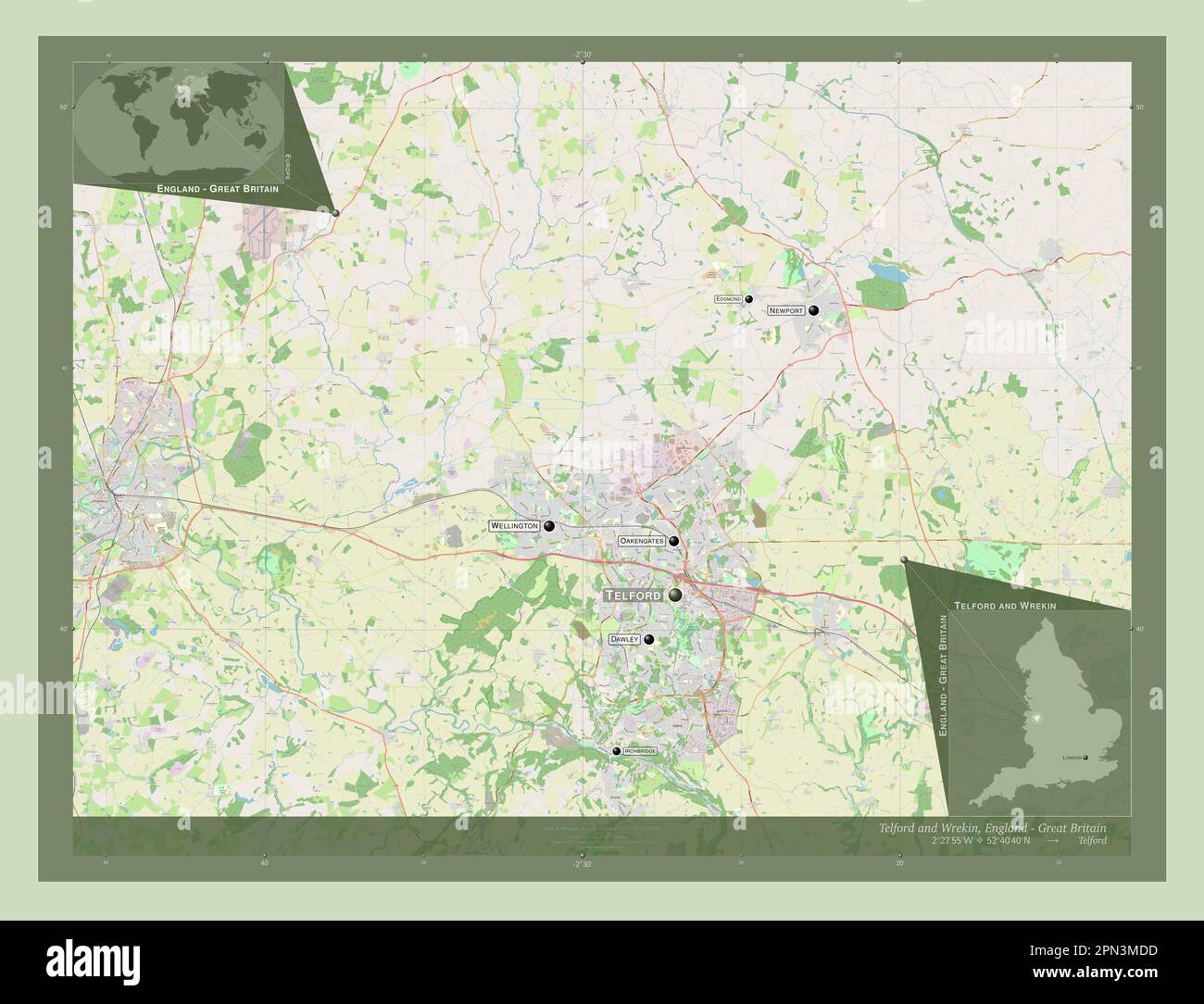 Telford and Wrekin, unitary authority of England - Great Britain. Open ...