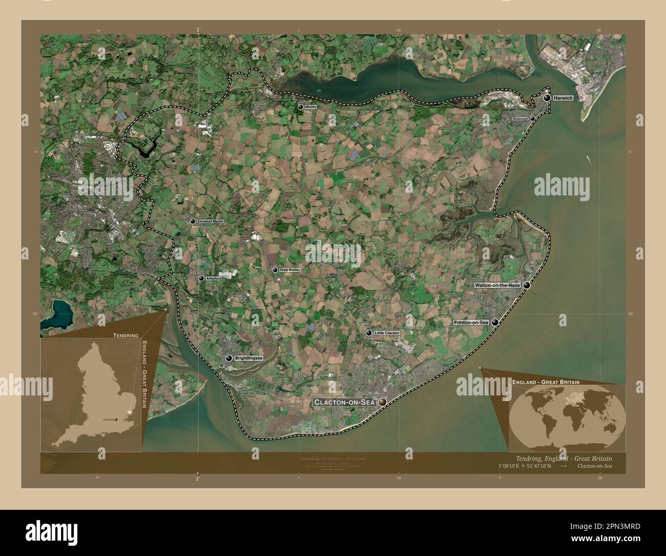 Tendring, non metropolitan district of England - Great Britain. Low ...