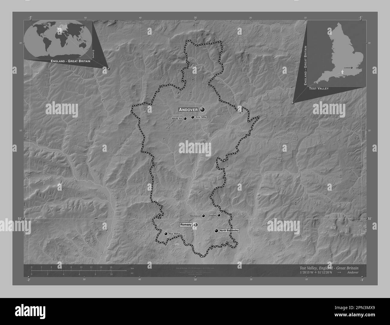 Test Valley, non metropolitan district of England - Great Britain ...
