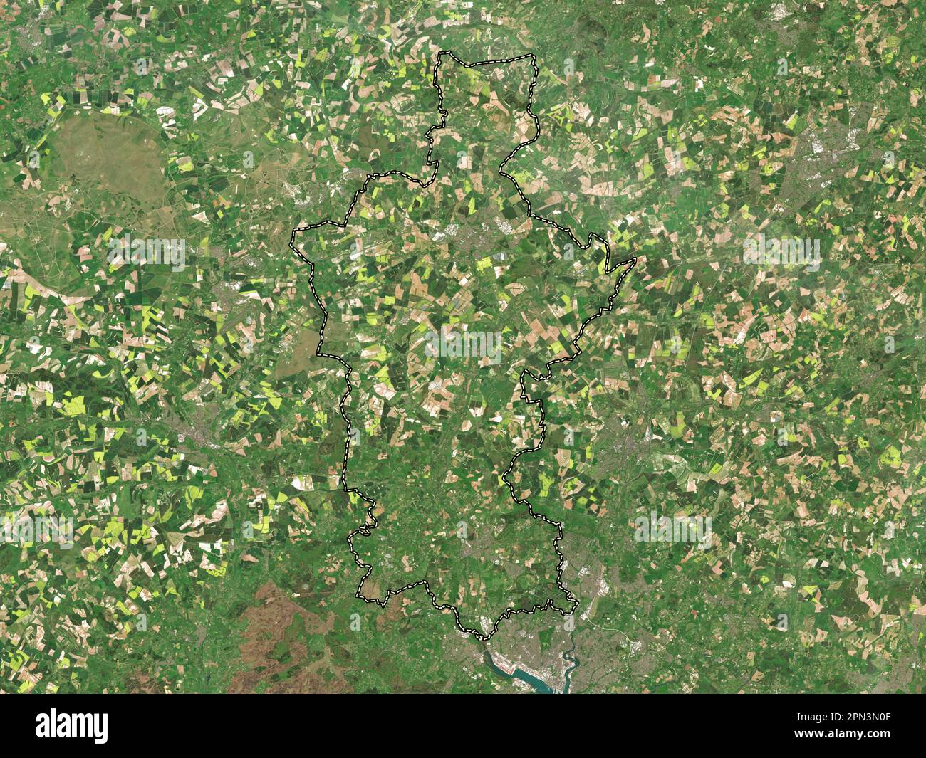 Test Valley, non metropolitan district of England - Great Britain. Low ...