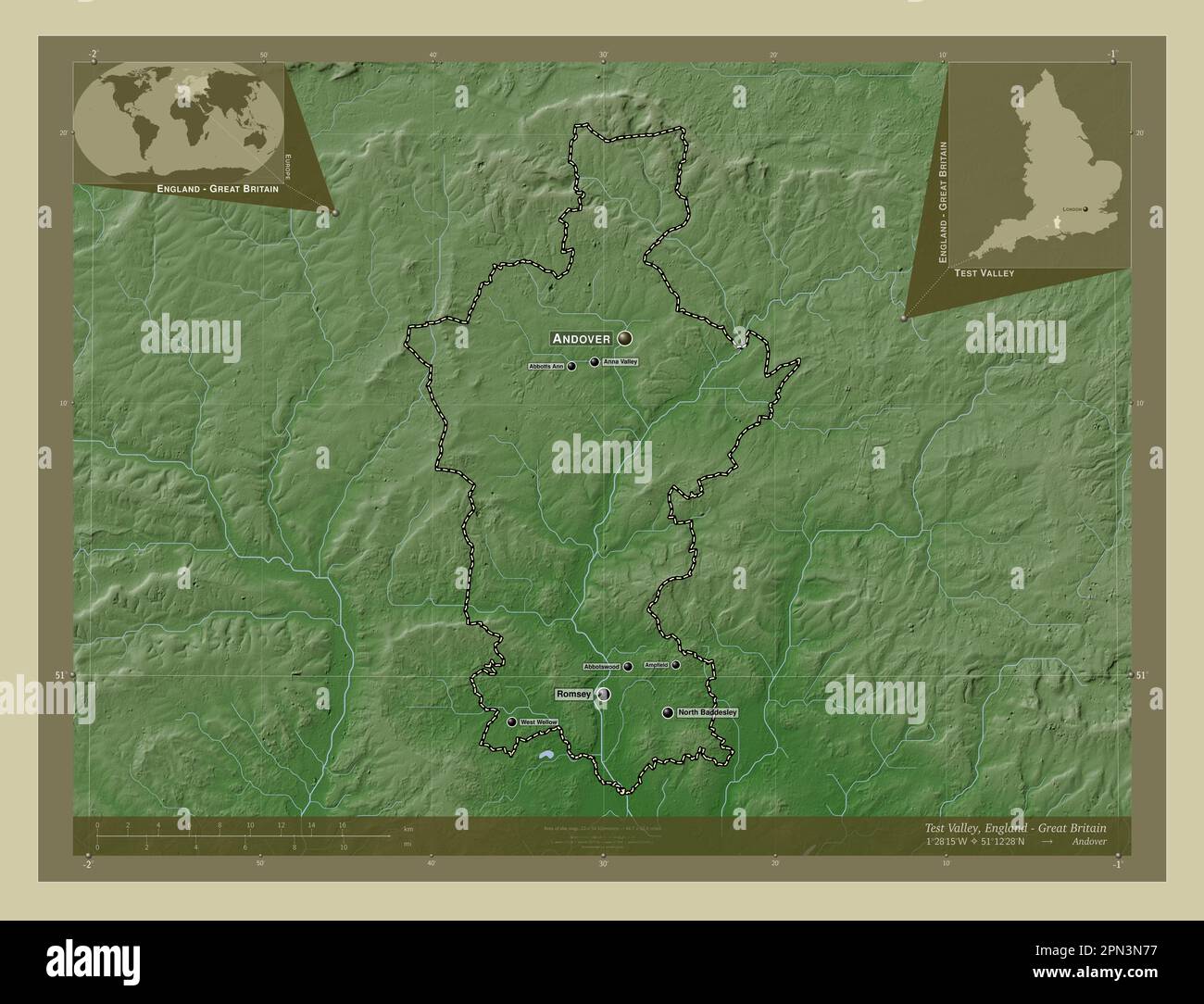 Test Valley, non metropolitan district of England - Great Britain ...