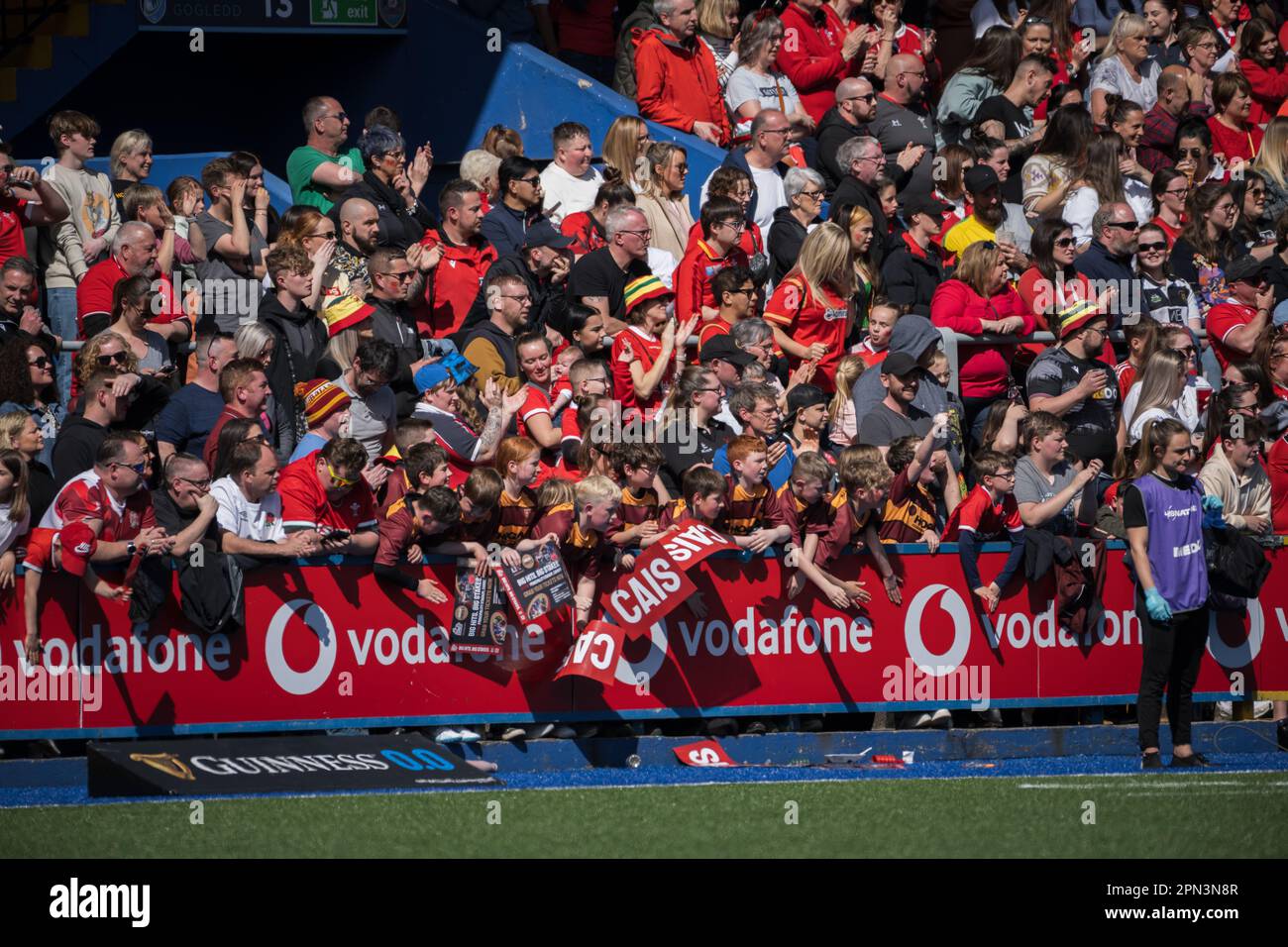 Cardiff, Wales. 15th April 2023. Crowd during the TikTok Women’s Six ...