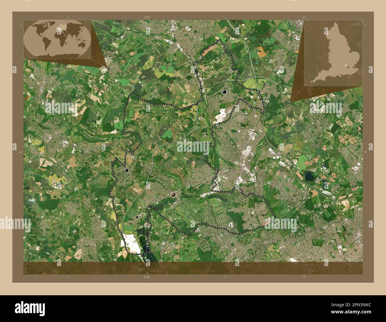 Three Rivers, non metropolitan district of England - Great Britain. Low ...