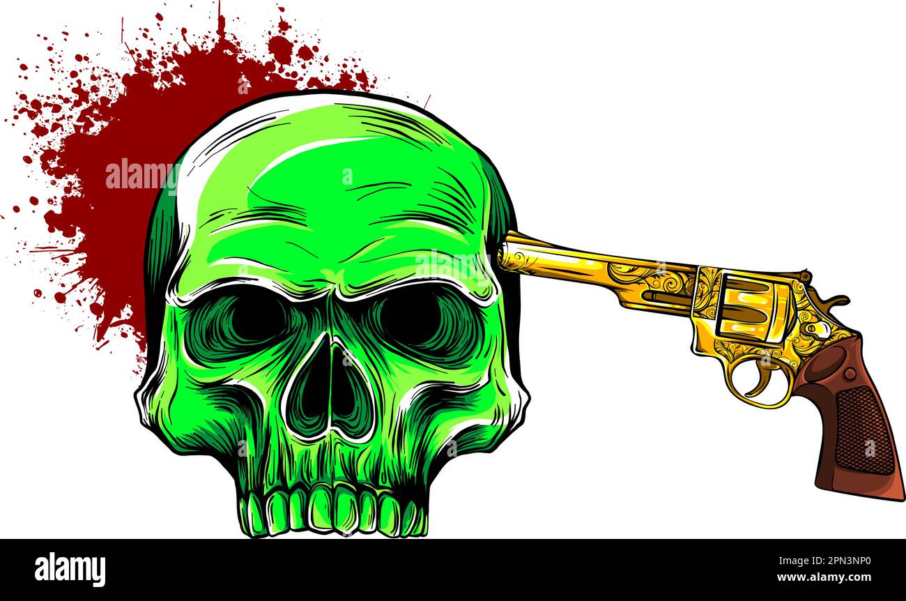 Golden gun over white background vector illustration Stock Vector Image ...