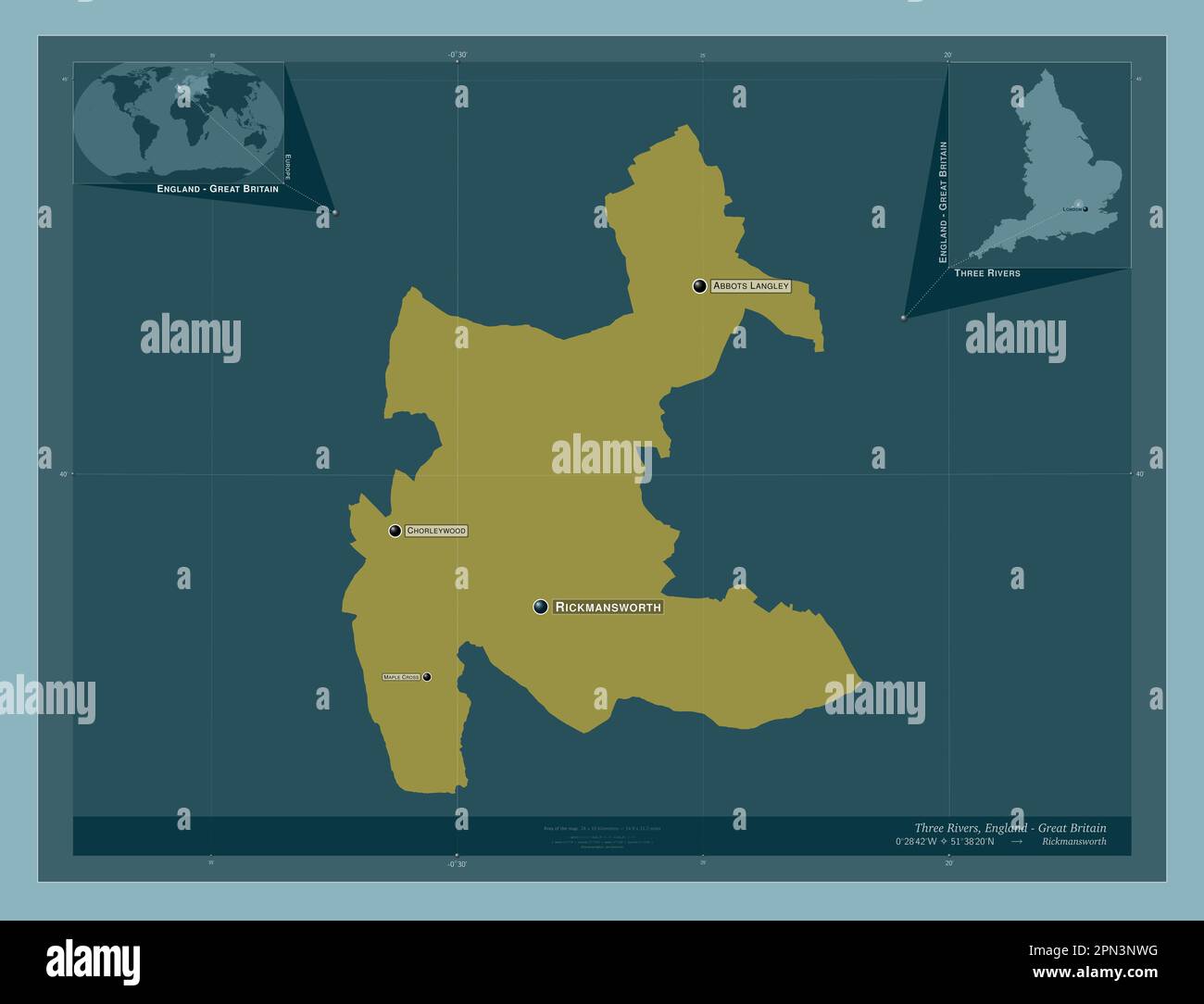 Three Rivers, non metropolitan district of England - Great Britain ...