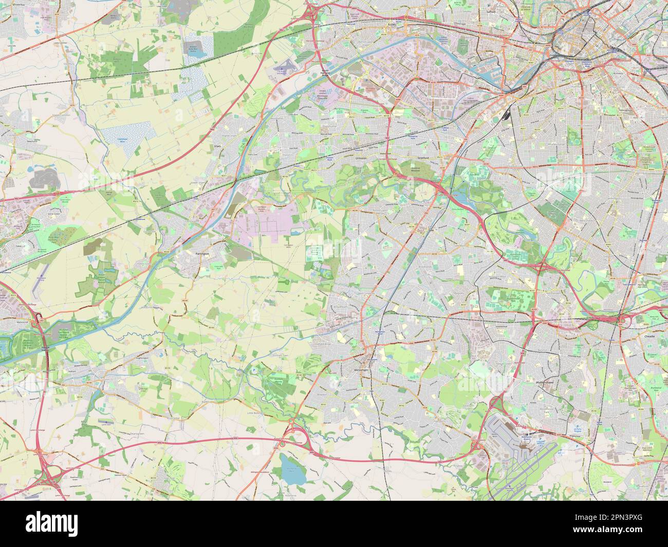 Trafford, metropolitan district of England - Great Britain. Open Street ...