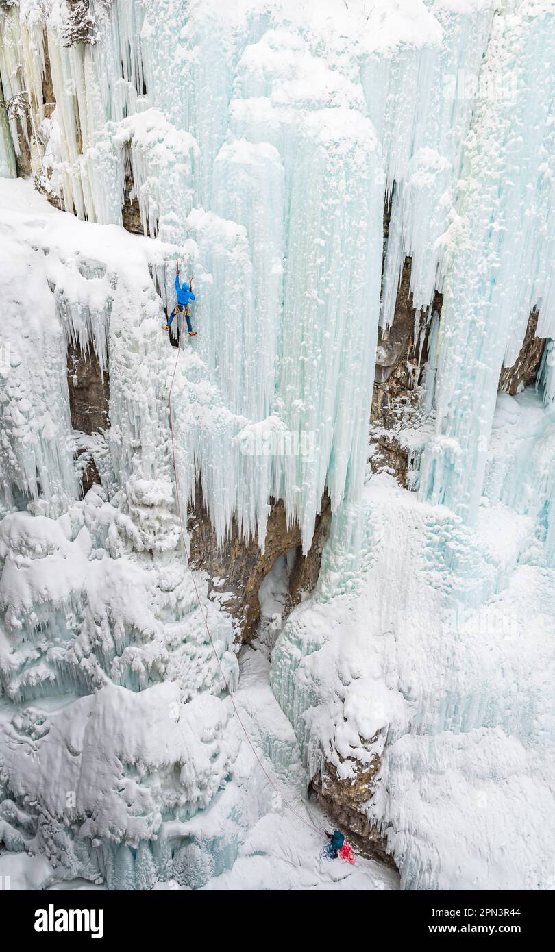 Johnston canyon climber hi-res stock photography and images - Alamy