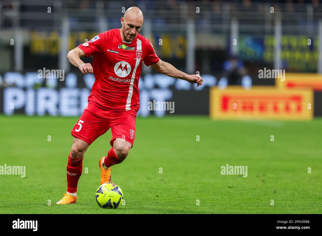 Milan, Italy. 15th Apr, 2023. Luca Caldirola of AC Monza in action ...