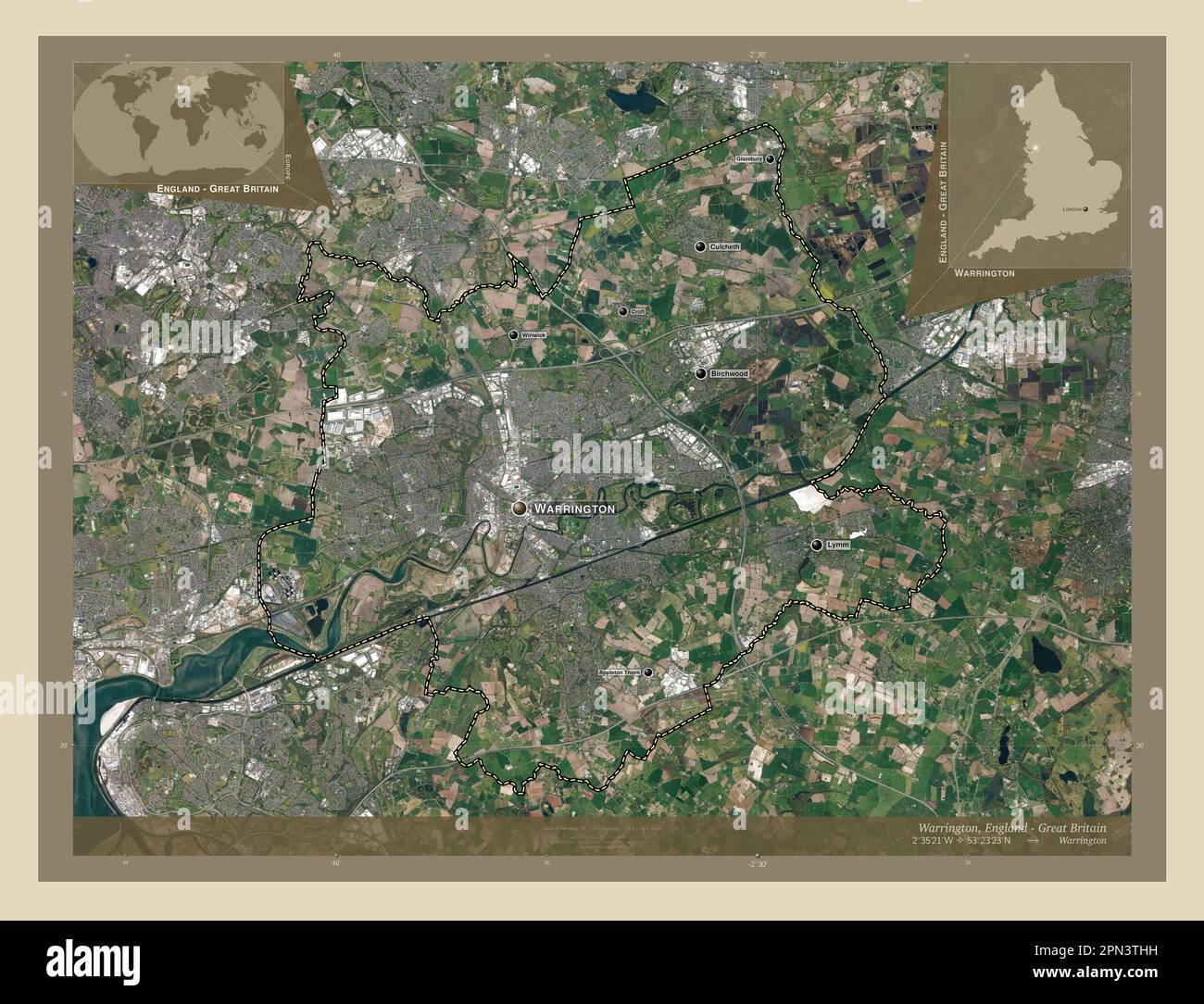 Warrington, unitary authority of England - Great Britain. High ...