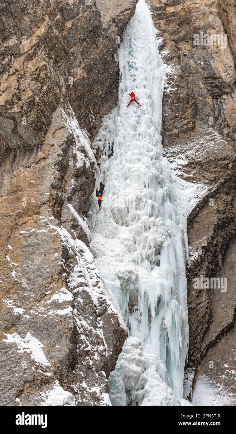 Marc Godbout and Brandon Prince climbing a route in called Whiteman ...