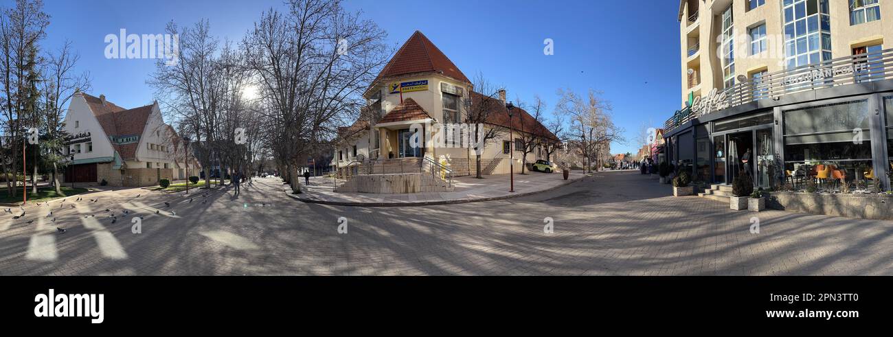 Africa: view of Ifrane, city in the Middle Atlas region, the ...