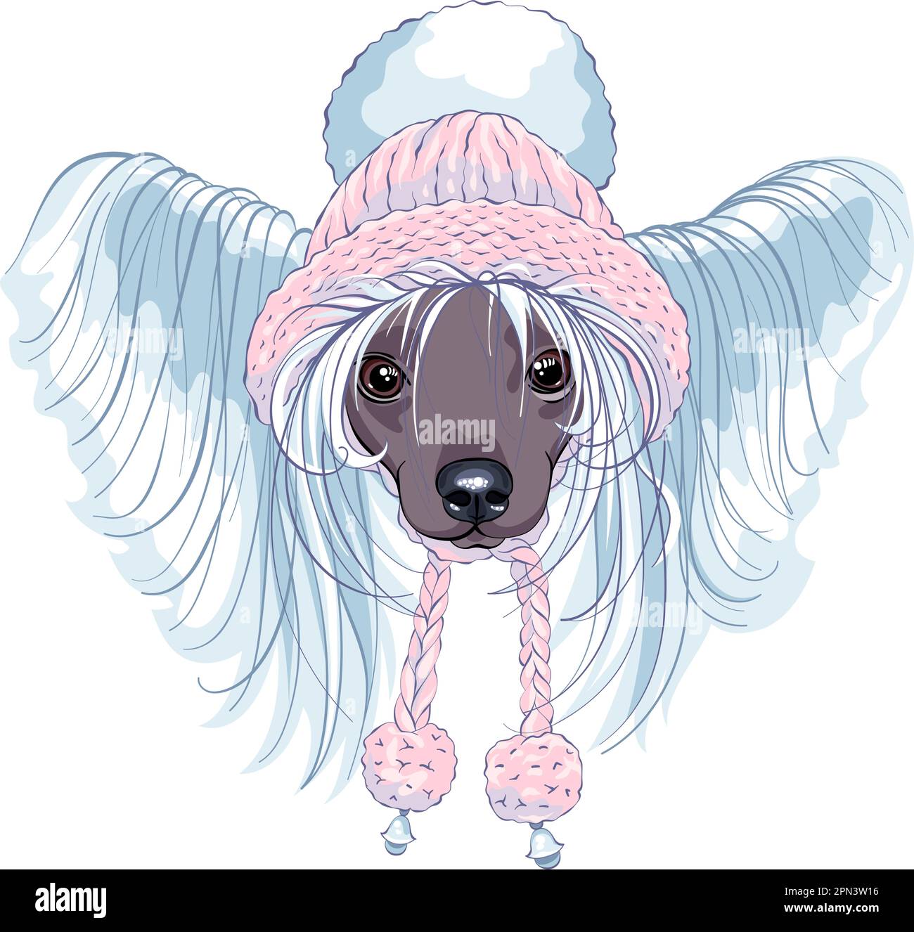 Knitted warm pink winter Stock Vector Images - Alamy