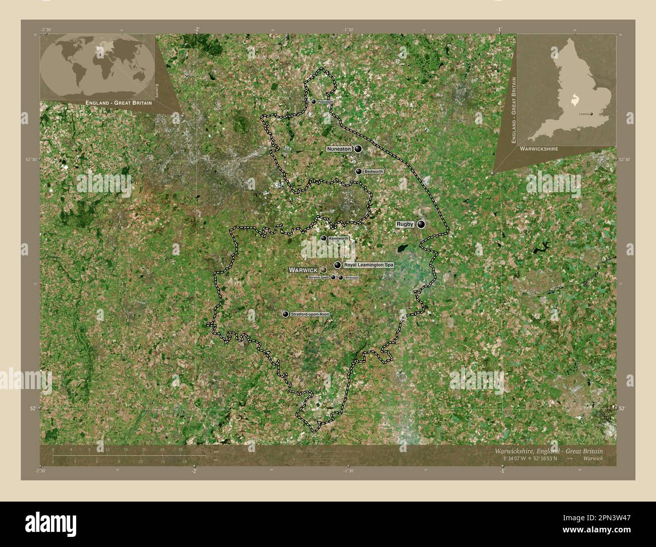 Warwickshire, administrative county of England - Great Britain. High ...