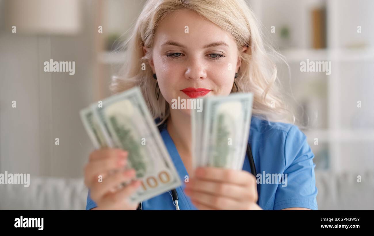 Medical corruption rich doctor cash money bribe Stock Photo - Alamy