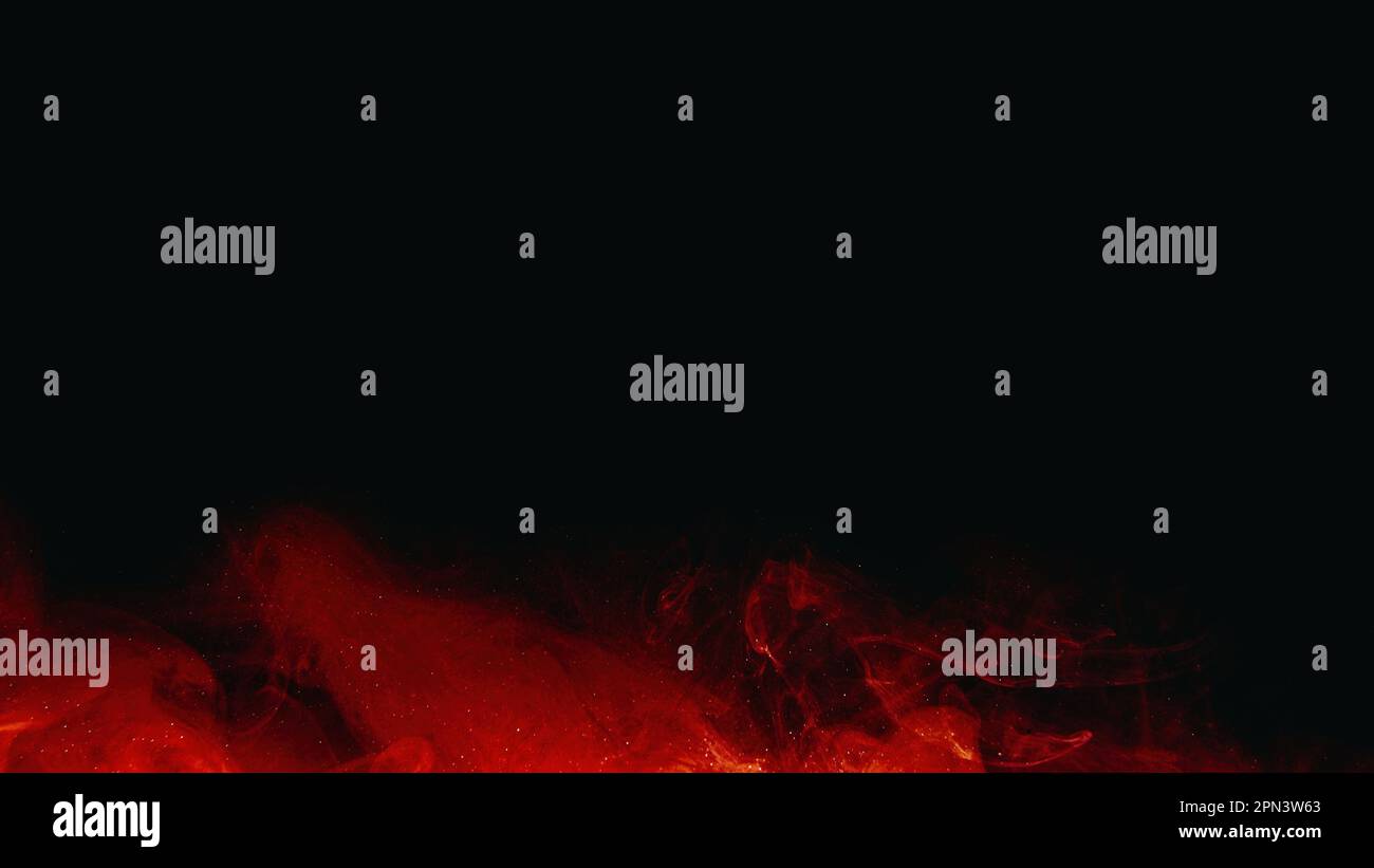 Fire flame smoke heat glitter mist red haze black Stock Photo - Alamy