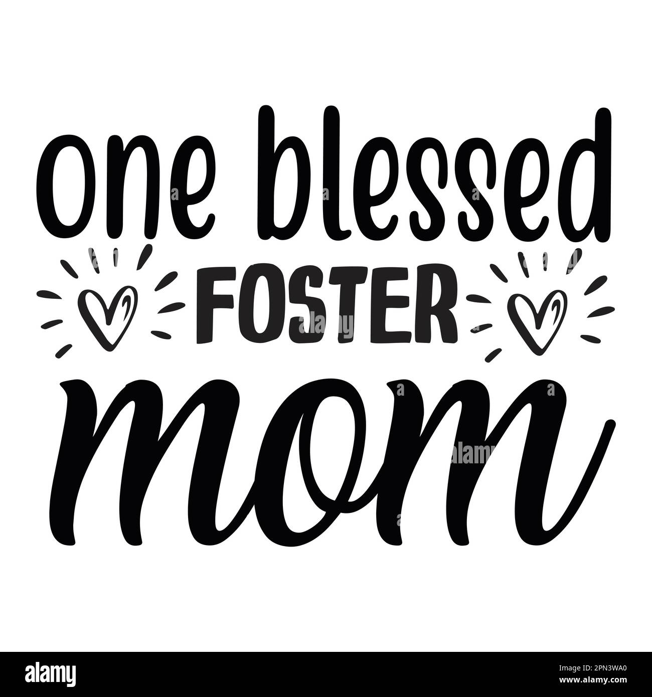 One Blessed Foster Mom, Mother's Day typography shirt design for mother ...