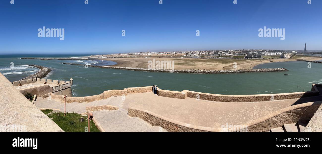 Morocco, Africa: Rabat, skyline of the new city and the Bou Regreg ...