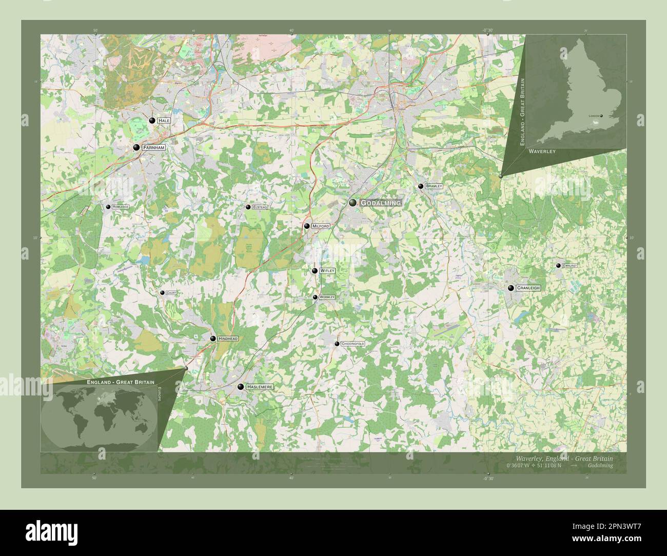 Waverley, non metropolitan district of England - Great Britain. Open ...