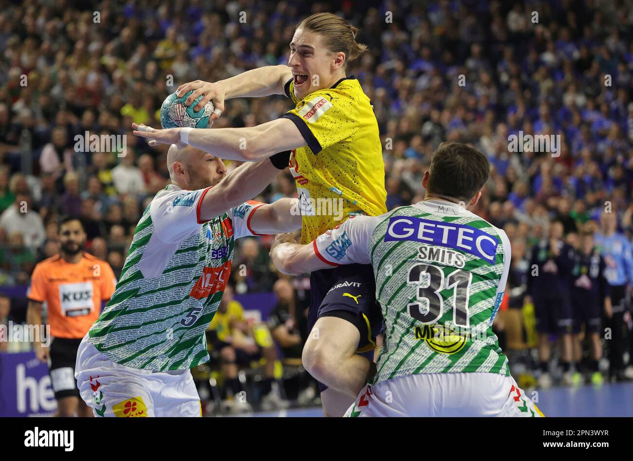 Cologne, Deutschland. 16th Apr, 2023. firo: April 16, 2023, Handball ...