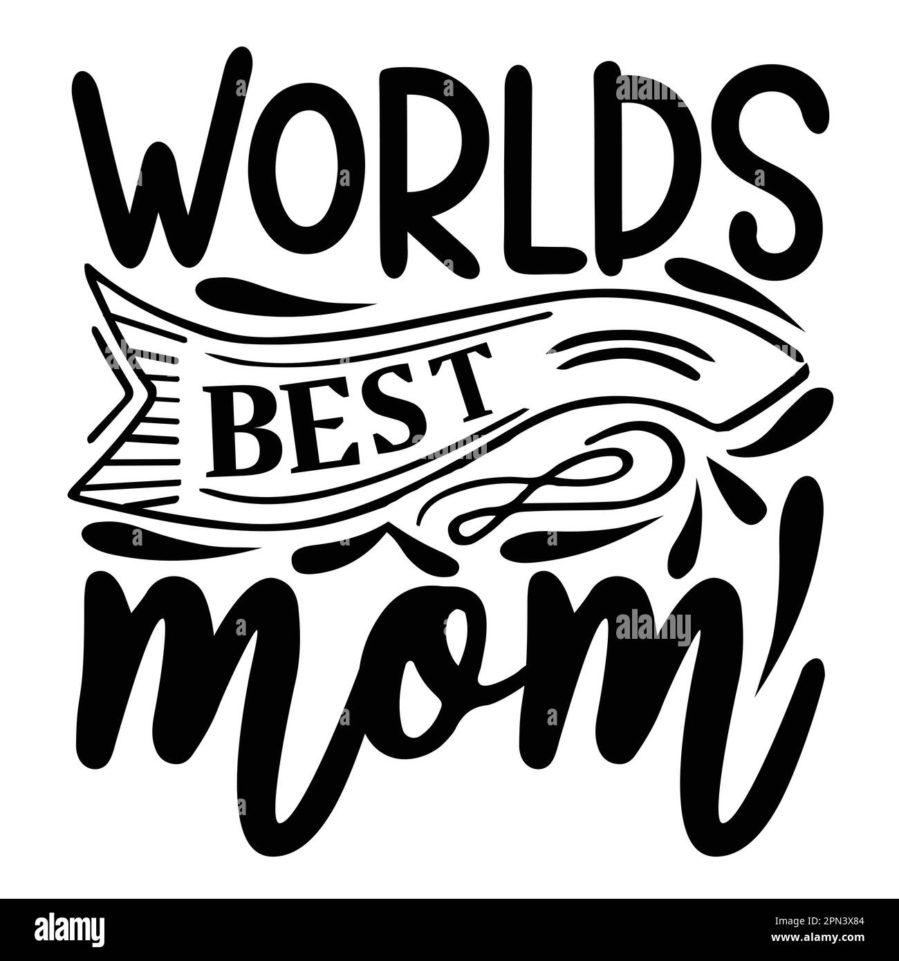 Worlds Best Mom Mothers Day Typography Shirt Design For Mother Lover