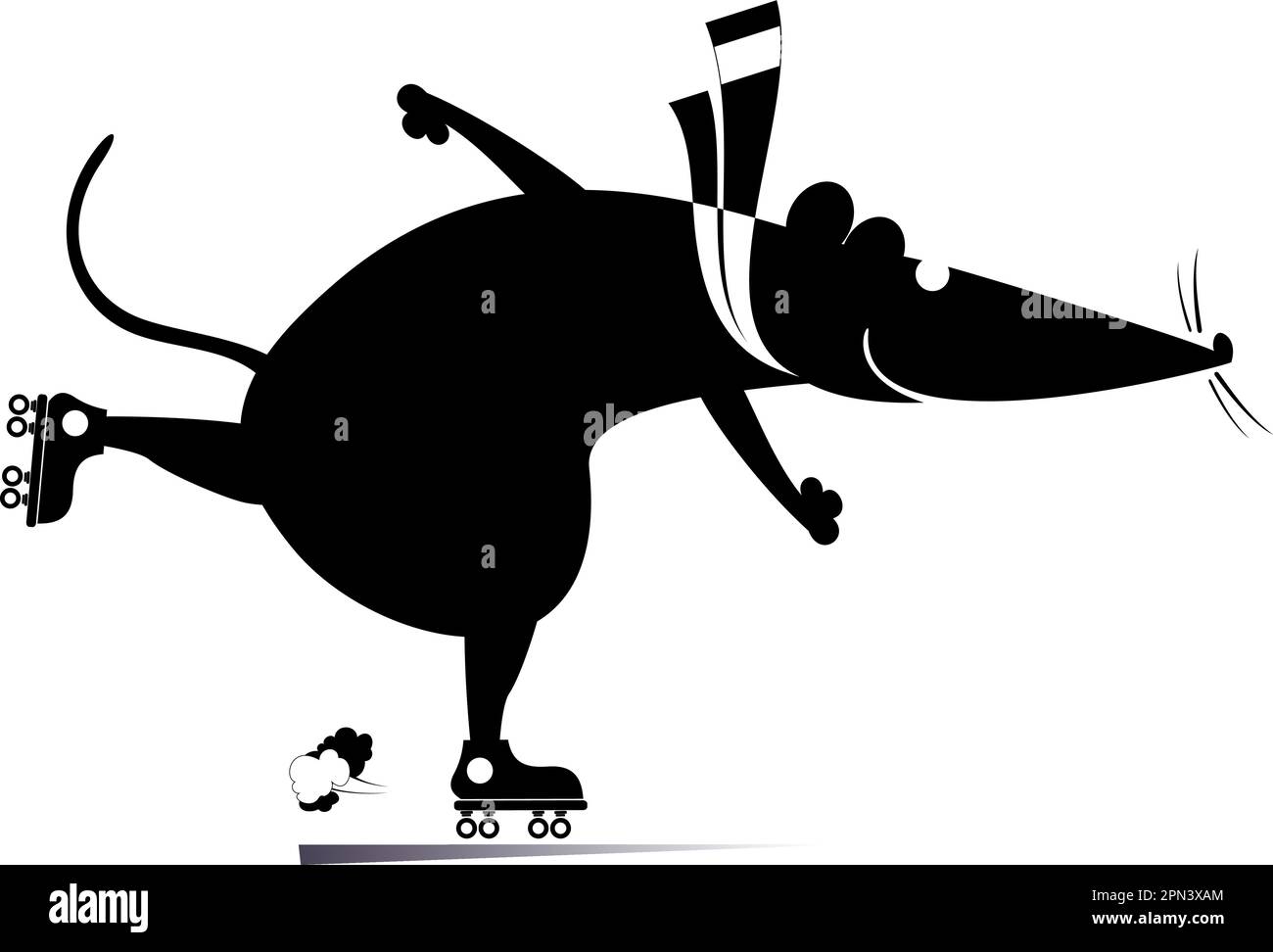 Roller skates black Stock Vector Images - Alamy