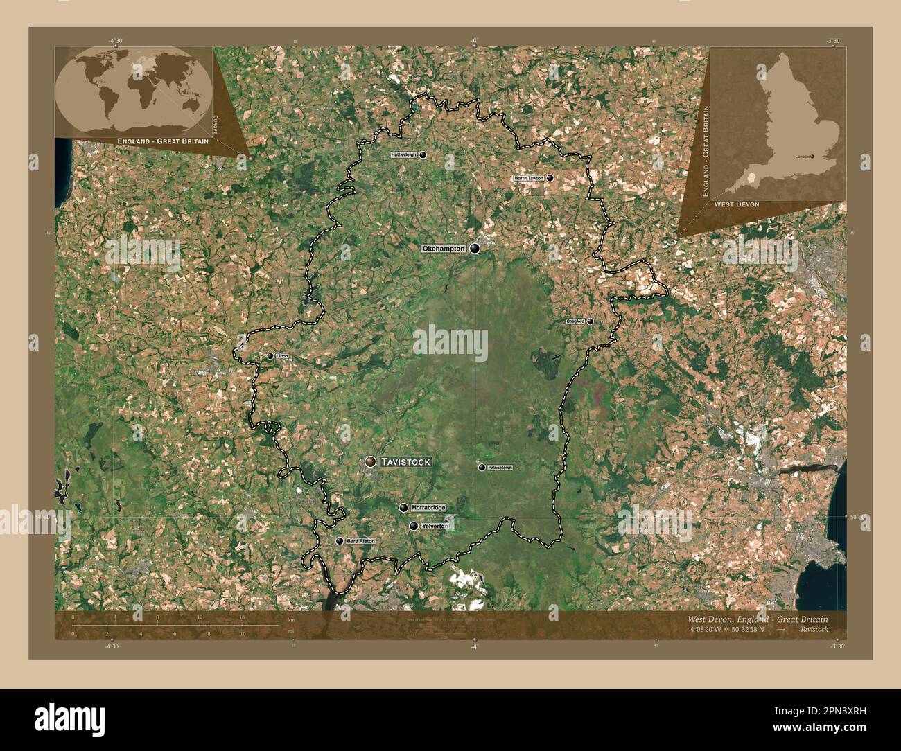 West Devon, non metropolitan district of England - Great Britain. Low ...