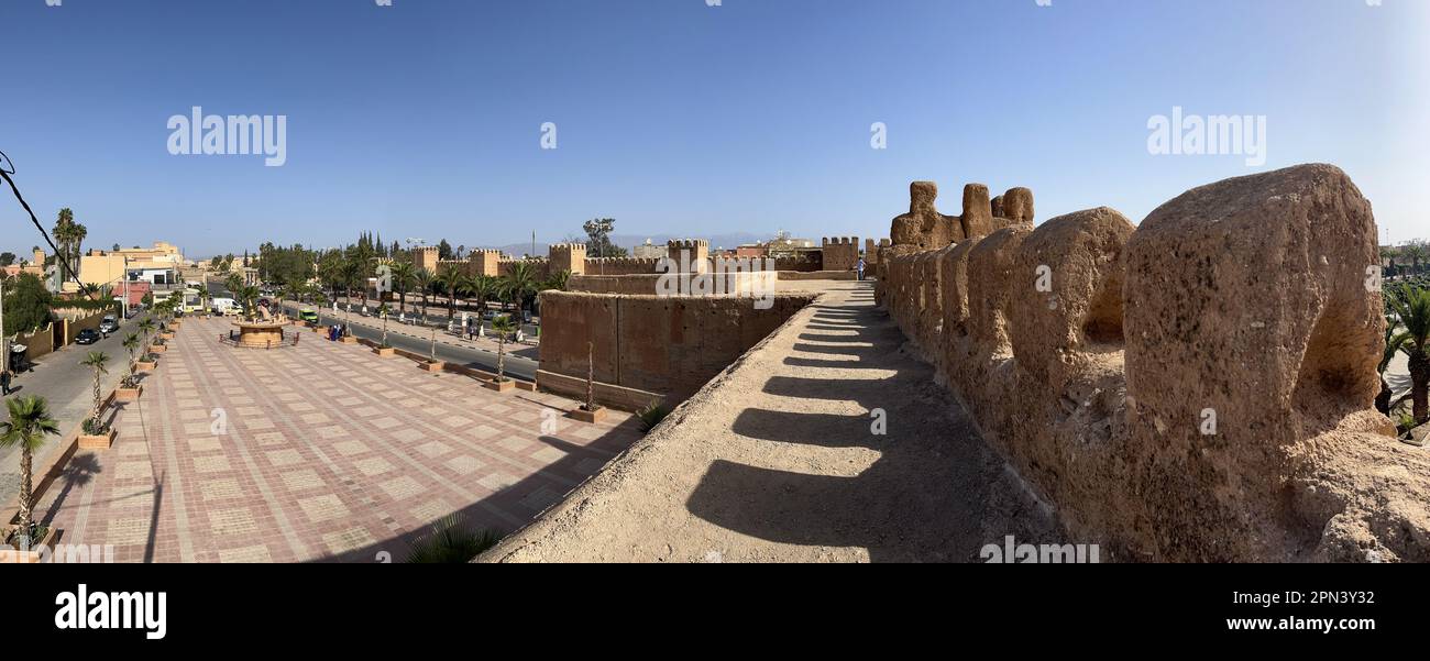 Morocco, Africa: view of the surrounding ramparts of Taroudant, city in ...