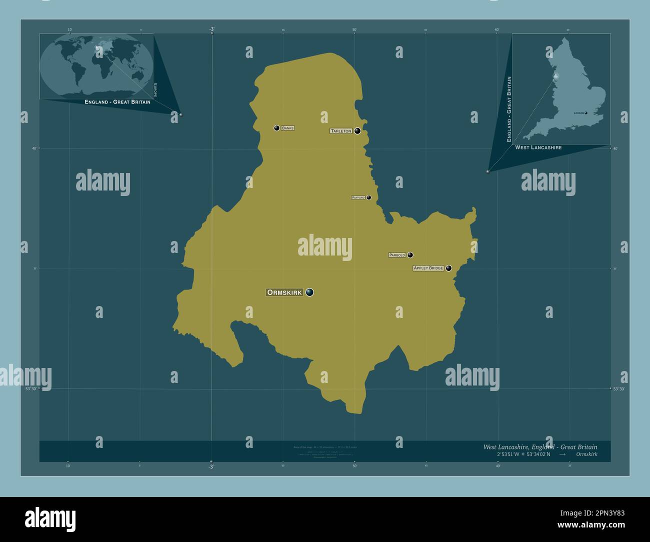 West Lancashire, non metropolitan district of England - Great Britain ...