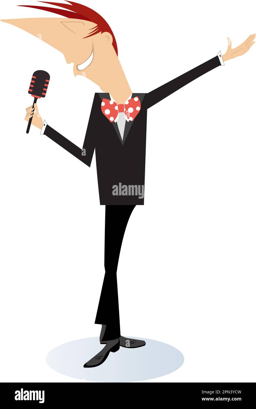 Man singing into a microphone Stock Vector Images - Alamy