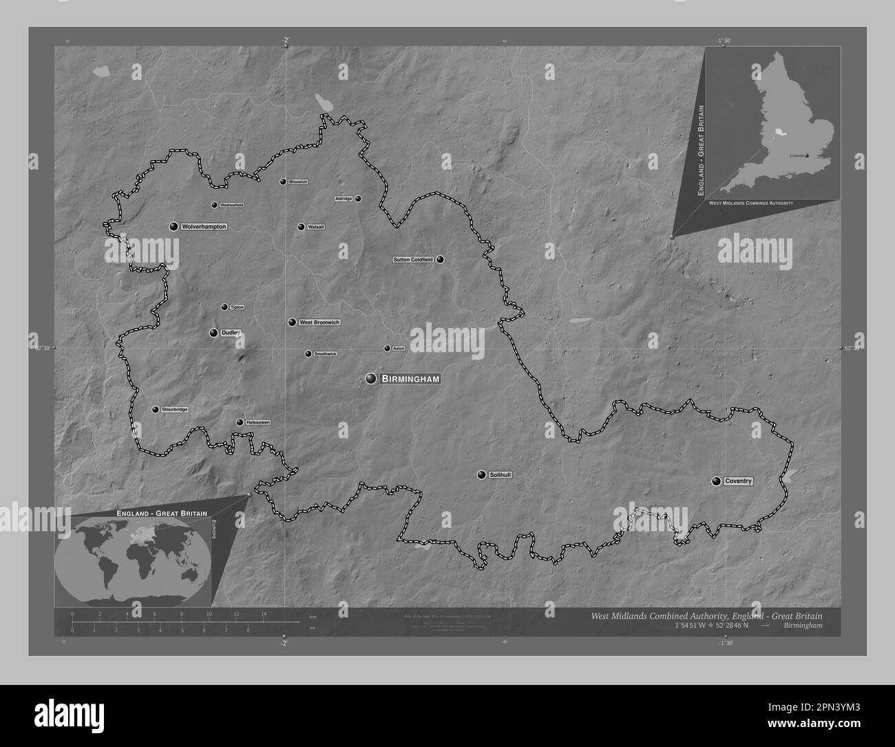 West Midlands Combined Authority, region of England - Great Britain ...