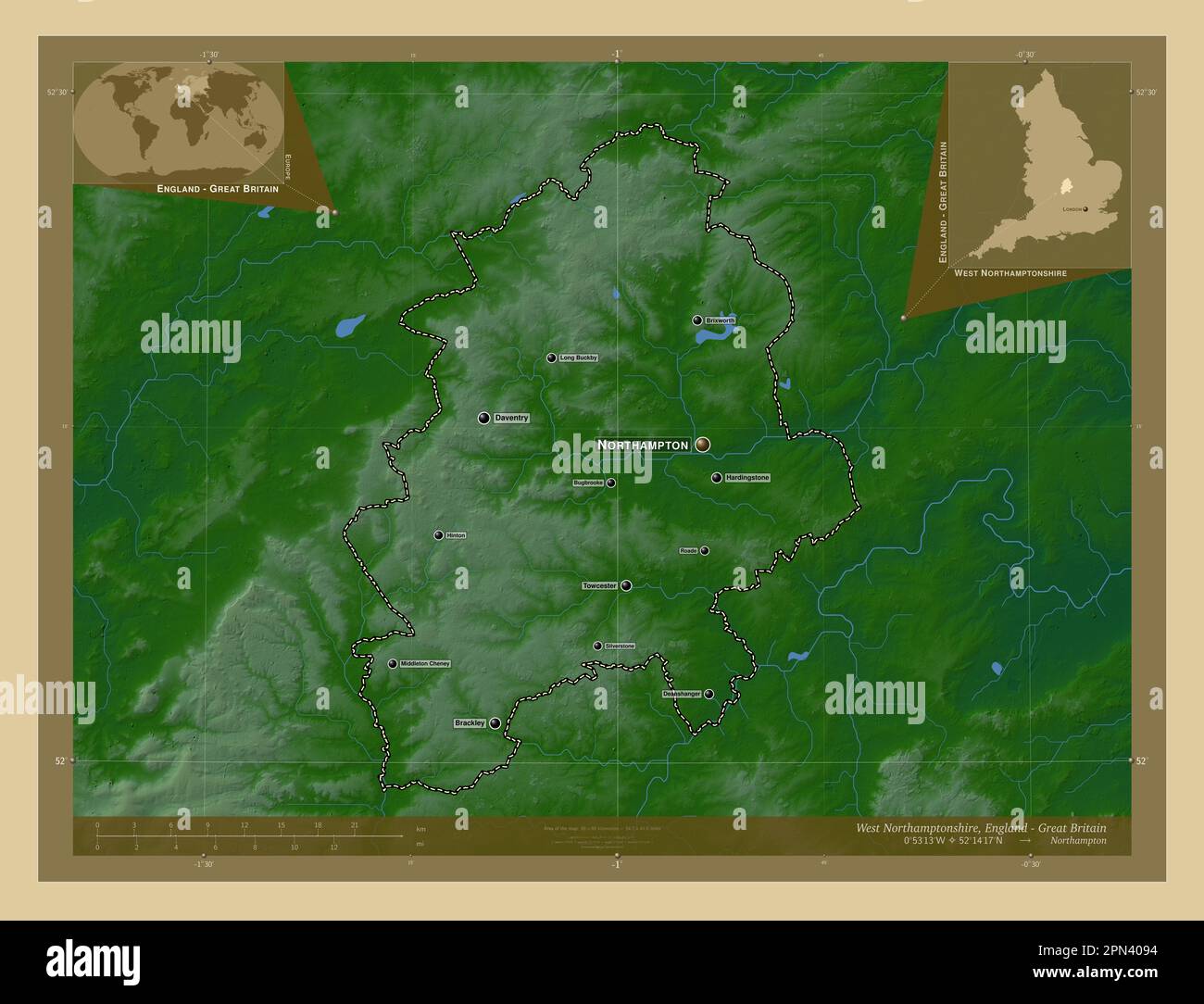 West Northamptonshire, unitary authority of England - Great Britain ...