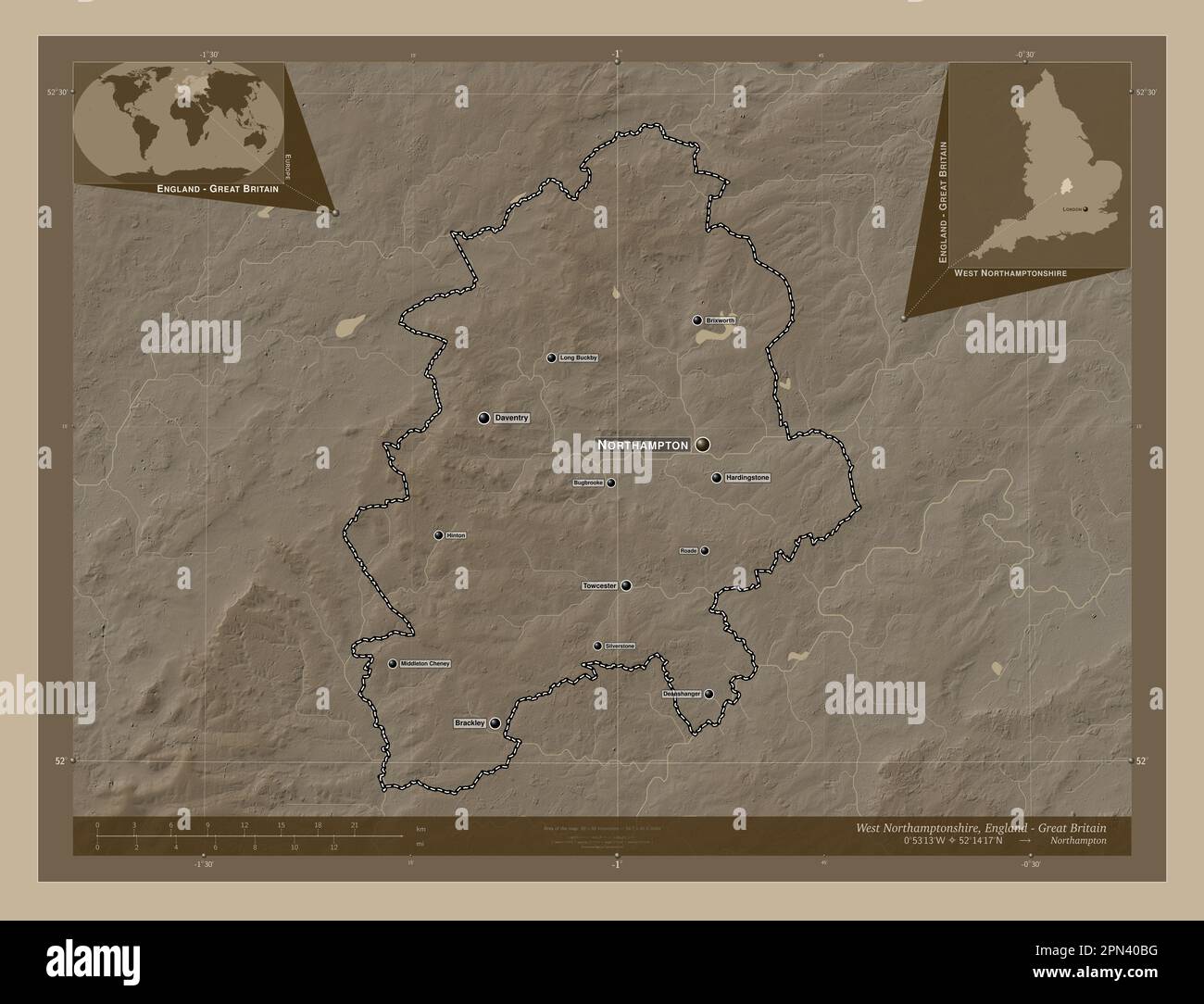 West Northamptonshire, unitary authority of England - Great Britain ...