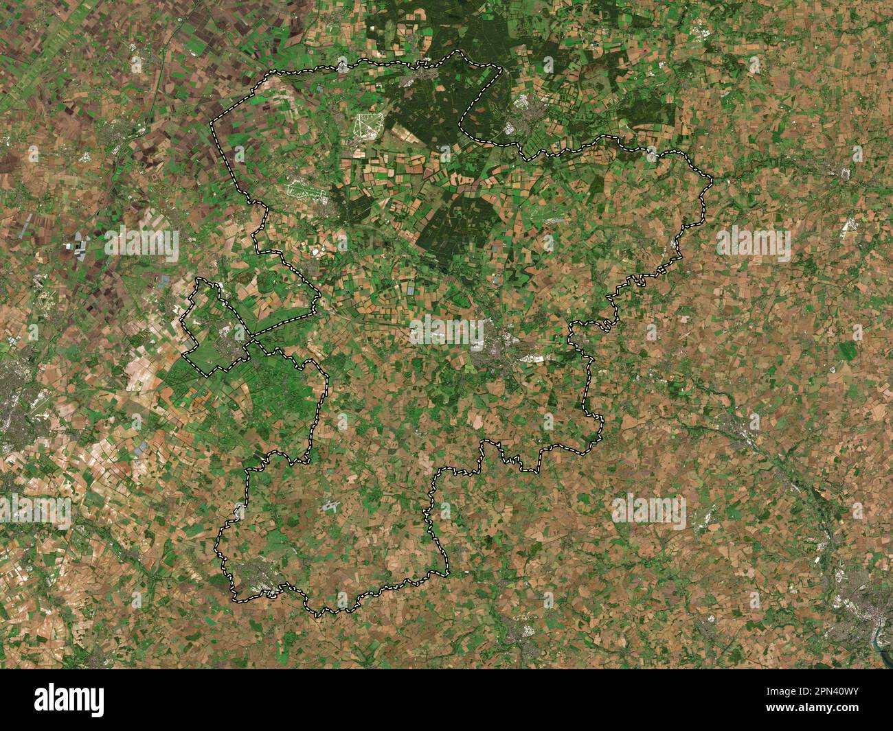 West Suffolk, non metropolitan district of England - Great Britain. Low ...