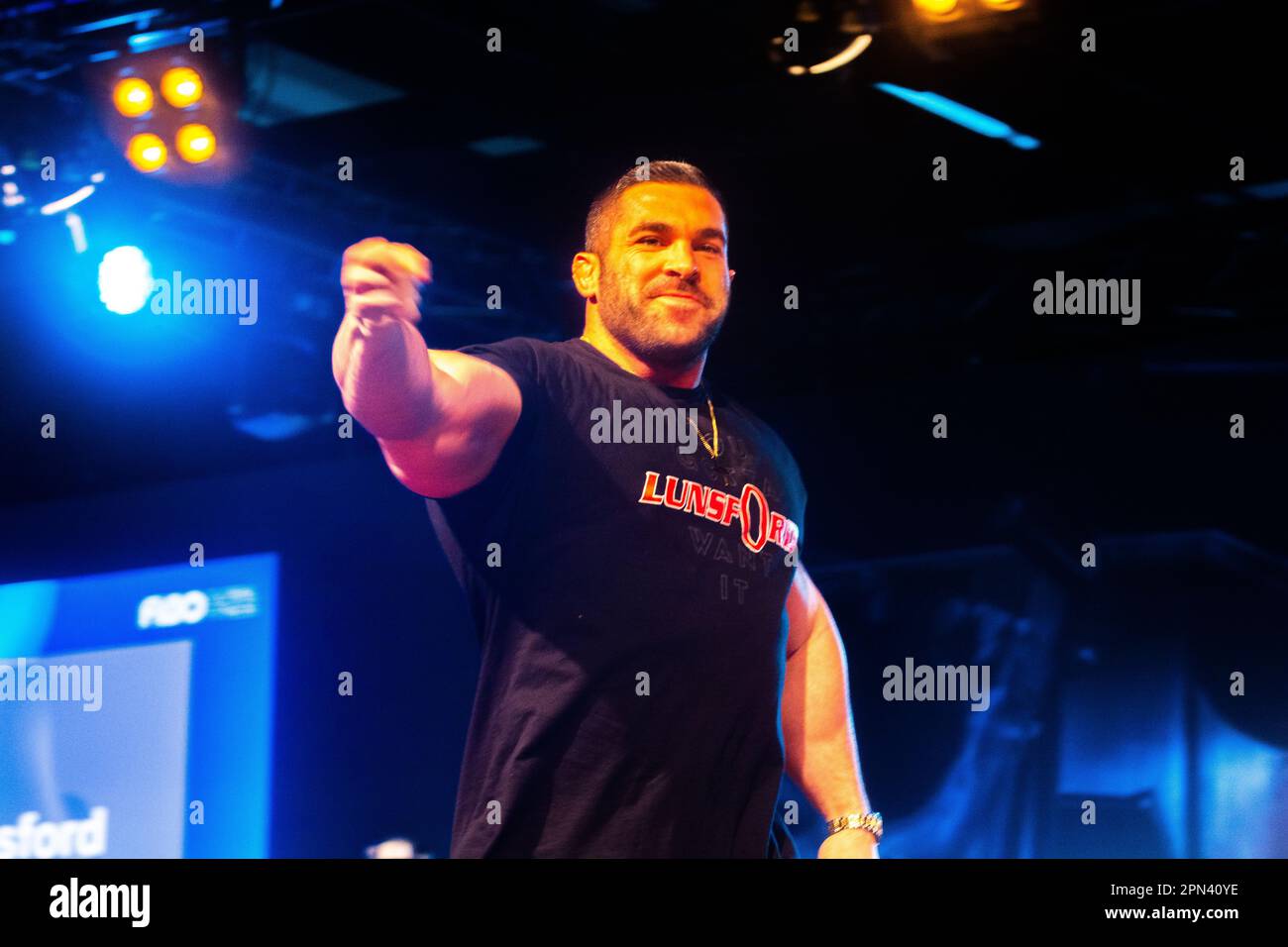 Cologne, Germany. 16th Apr, 2023. Derek Lunnsford, an American ...