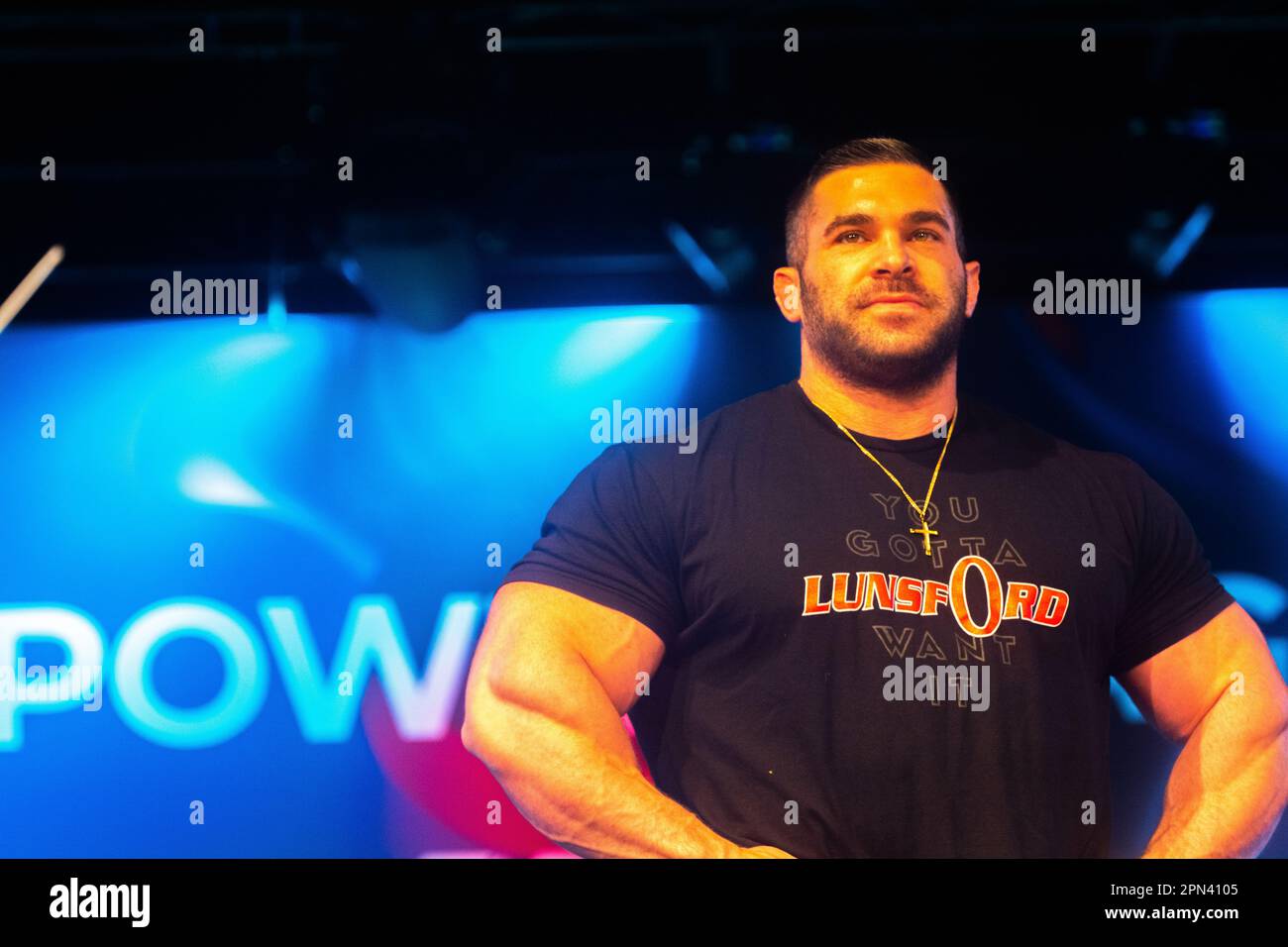 Cologne, Germany. 16th Apr, 2023. Derek Lunnsford, an American ...