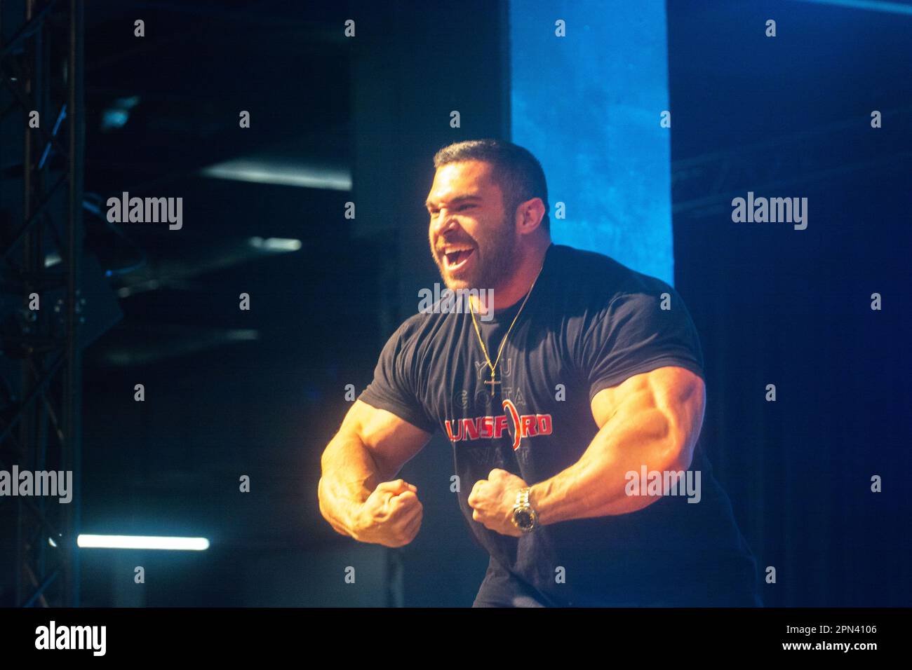 Cologne, Germany. 16th Apr, 2023. Derek Lunnsford, an American ...