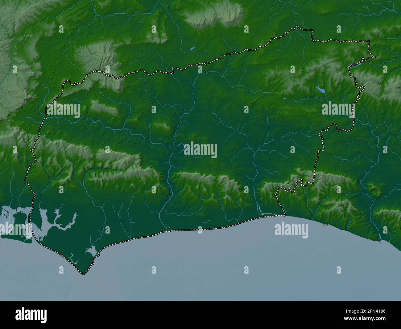 West Sussex, administrative county of England - Great Britain. Colored ...