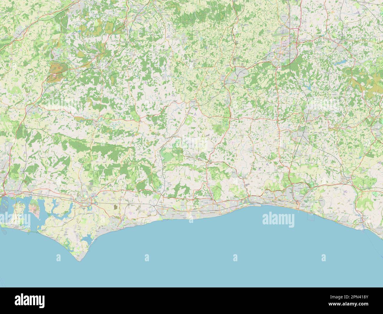 West sussex map hi-res stock photography and images - Alamy