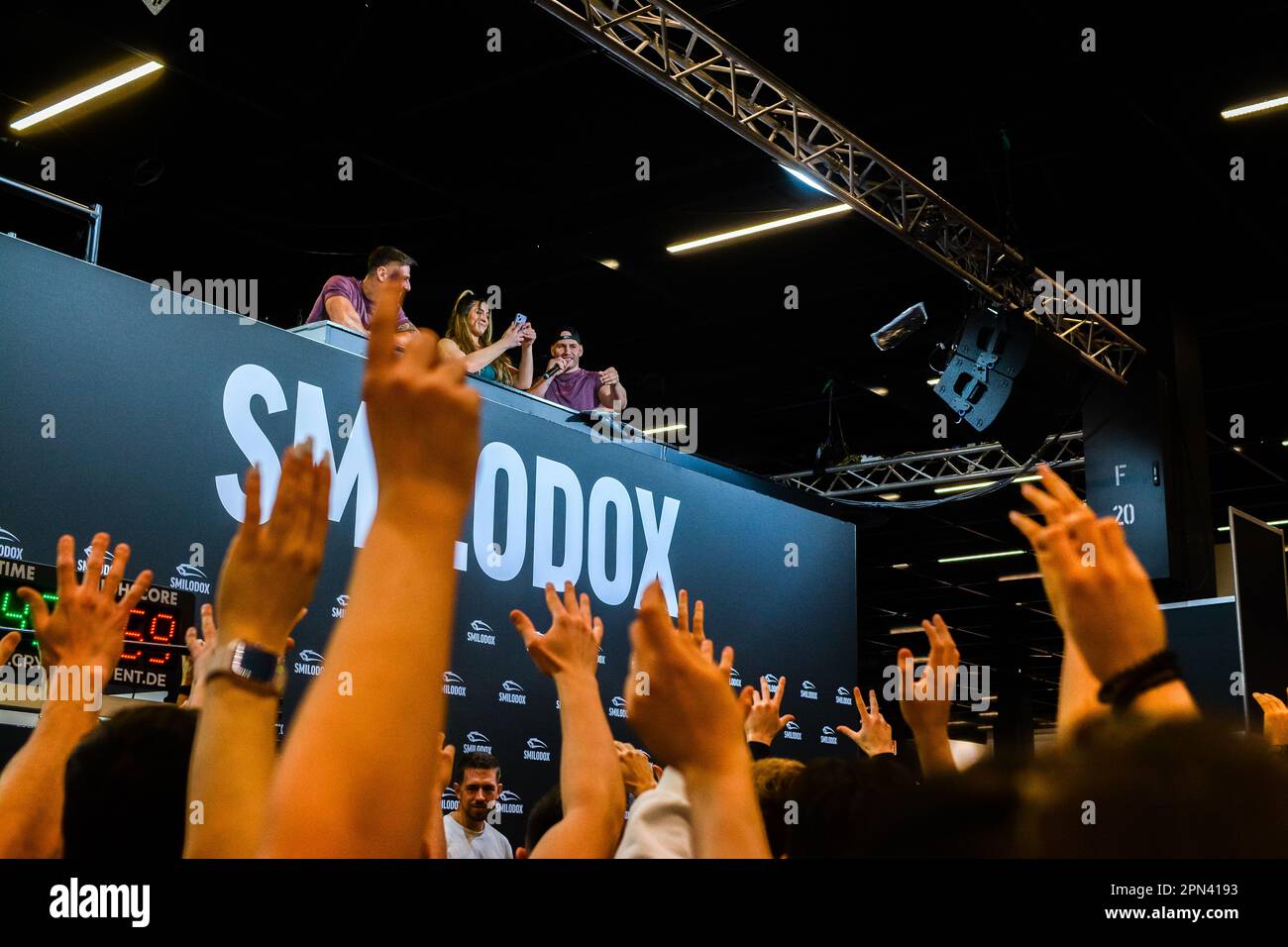 Cologne, Germany. 16th Apr, 2023. A general view of the FIBO Trade Fair ...
